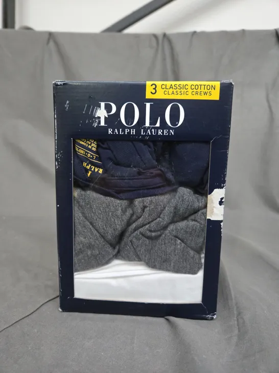 Lot 4337: BOXED POLO RALPH LAUREN CLASSIC T-SHIRTS - 3 PACK - SIZE L ...