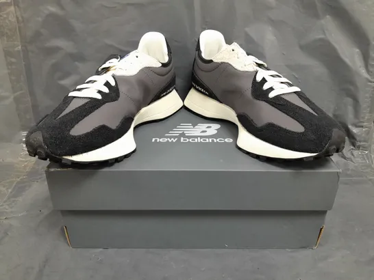 Lot 1221: BOXED PAIR OF NEW BALANCE 327 TRAINERS IN BLACK/BLUE/GREY ...
