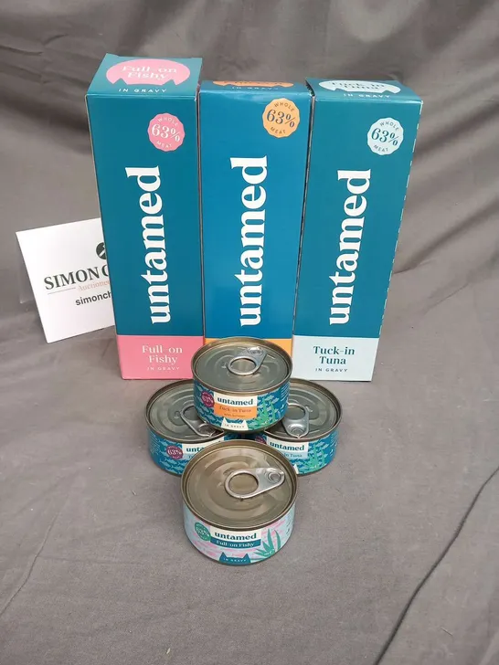 Lot 254: APPROXIMATELY 96 TINS OF UNTAMED 75G CAT FOOD TO INCLUDE; TUCK ...