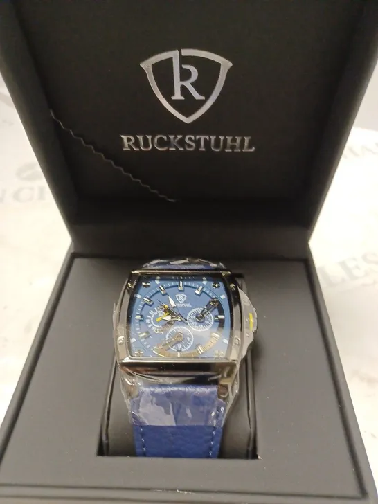 Lot 8566: MEN’S RUCKSTUHL R300 CHRONOGRAPH WATCH – BLUE MULTI FUNCTION ...