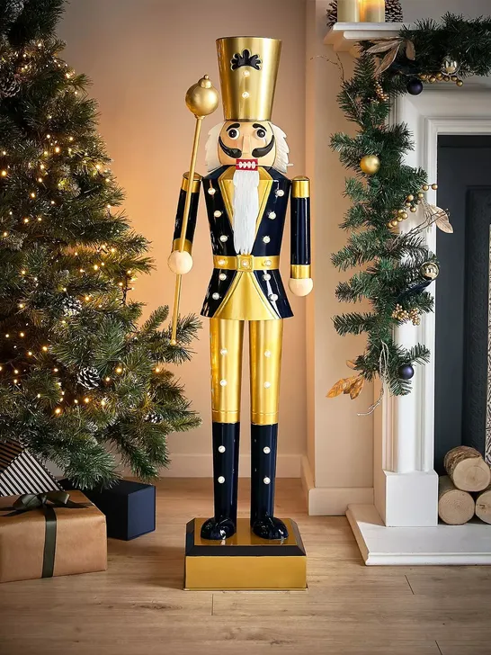 Lot 6406: BOXED THREE KINGS IN-LIT GIANT NUTCRACKER NAVY & GOLD ...