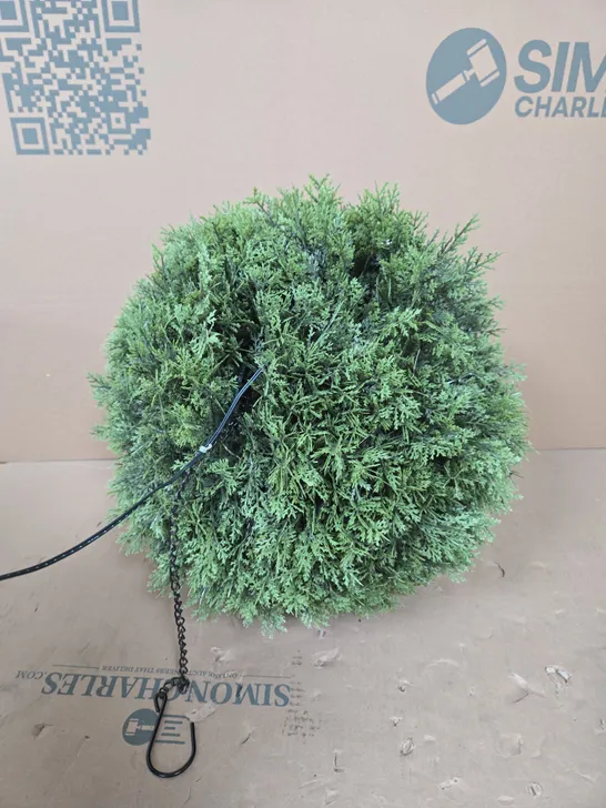 Lot 5037: PRE LIT CONIFER HANGING BALL OUTDOOR CHRISTMAS DECORATION ...