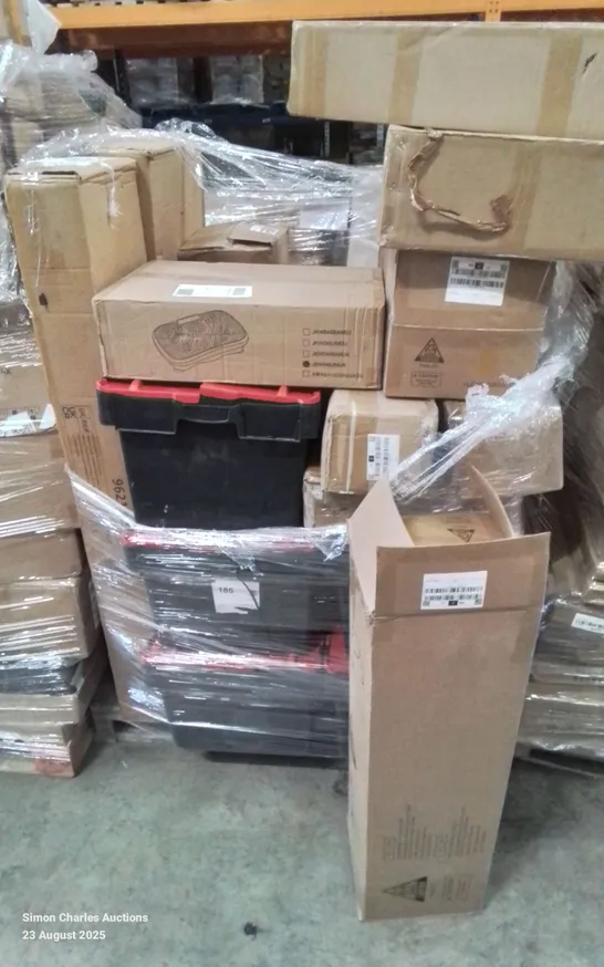 Lot 305: PALLET CONTAINING VARIOUS ASSORTED ITEMS TO INCLUDE, BRAND NEW ROLLED MATTRESS, CAT ...