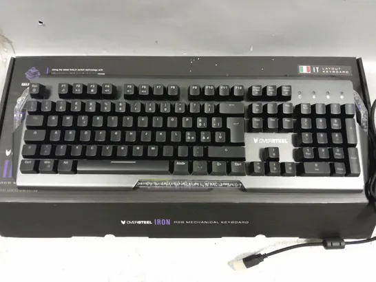 Lot 4404: BOXED OVERSTEEL IRON RGB MECHANICAL KEYBOARD - 5156819 ...
