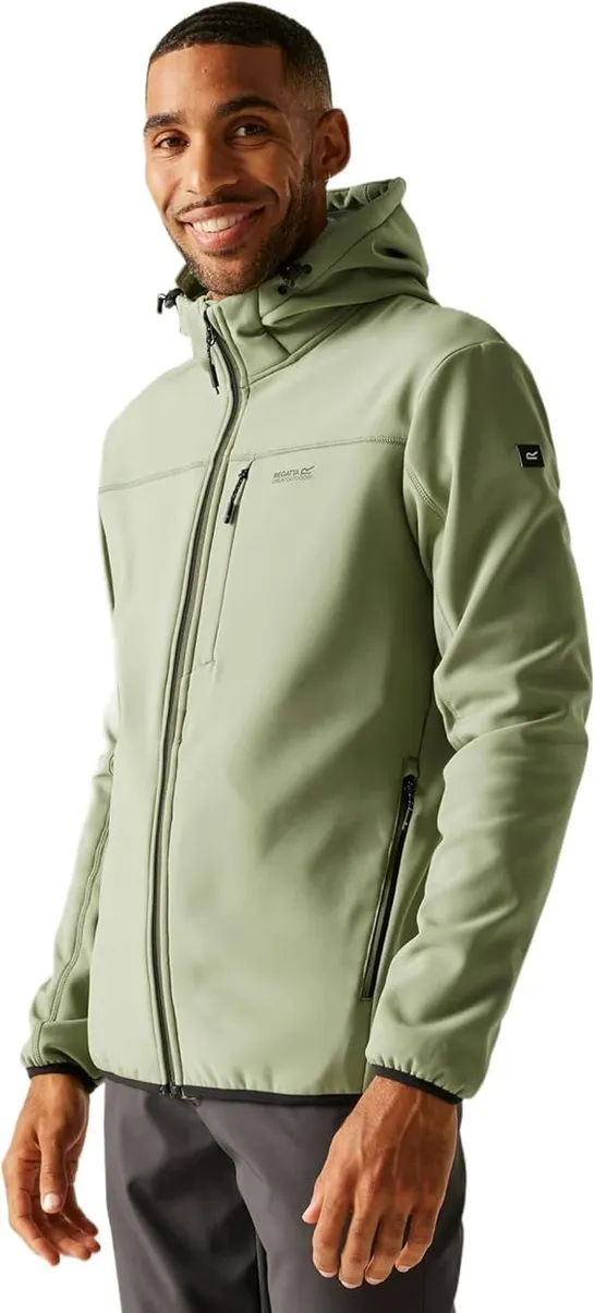 Lot 428: BRAND NEW REGATTA MENS OSSEK SOFTSHELL JACKET OIL GREEN XL ...
