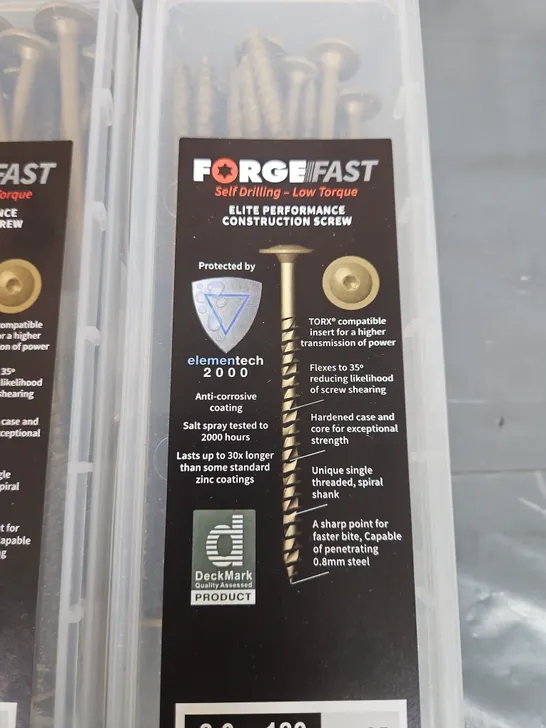 Lot 3614: FORGEFAST SELF-DRILLING CONSTRUCTION SCREWS – 8.0 X 200MM & 8 ...