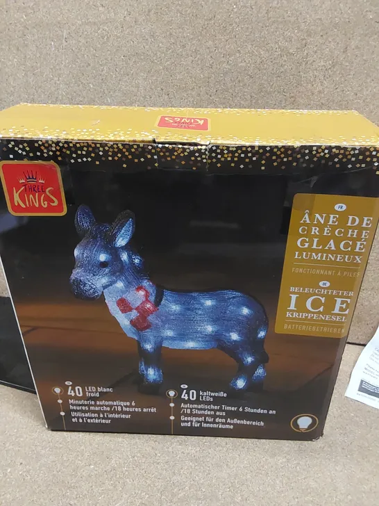 Lot 2010: BOXED THREE KINGS INLIT ICE NATIVITY DONKEY - 4988632 | Simon ...