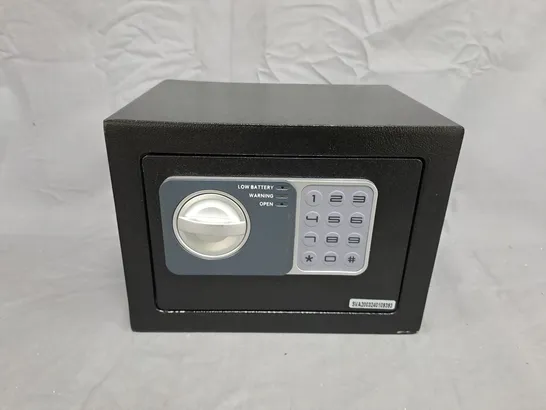 Lot 186: BLACK METAL SAFE WITH ELECTRONIC KEYPAD AND FRONT DIAL LOCK ...