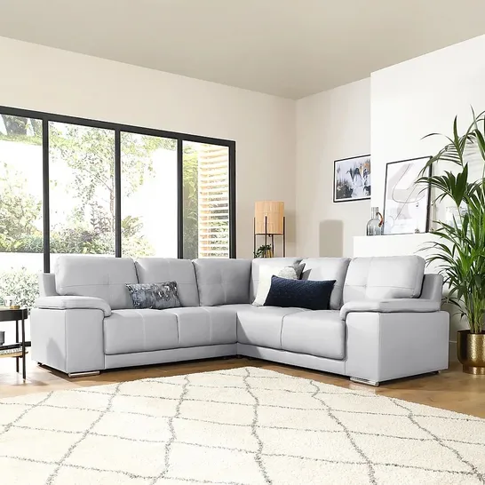 Lot 337: BOXED DESIGNER KANSAS LIGHT GREY CORNER SOFA (3 BOXES ...