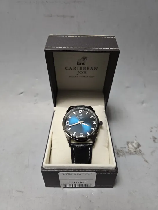 Lot 8967: BOXED CARIBBEAN JOE BLUE DIAL WATCH - 5246441 | Simon Charles ...