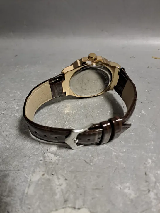 Lot 9467: MENS FRANK SCHMIDT WATCH – TEXTURED DIAL WITH DATE – LEATHER ...