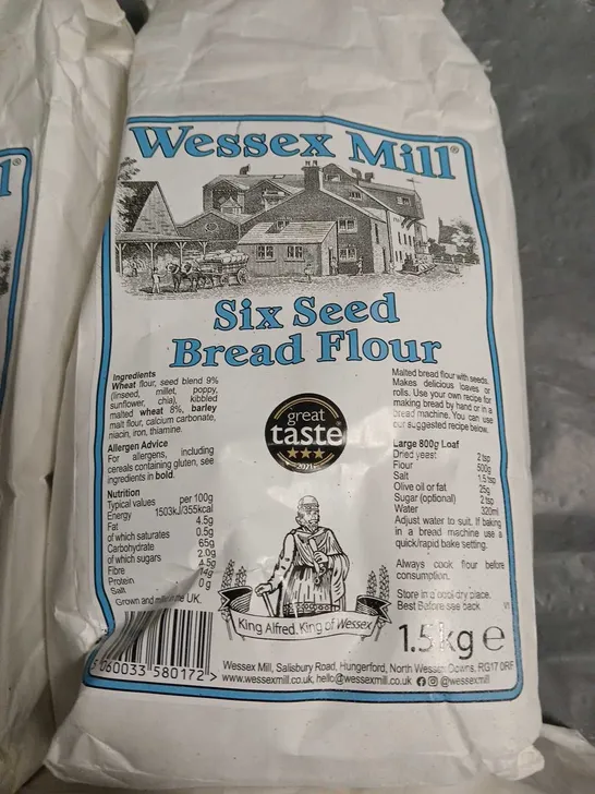 Lot 2287: LOT OF 5 1.5KG PACKS OF WESSEX MILL SIX SEED BREAD FLOUR ...