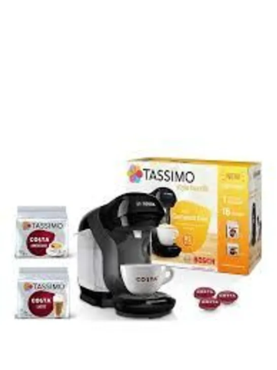 Lot 3636: BOSCH TASSIMO STYLE COFFEE MACHINE WITH 2 PACK OF TASSIMO ...