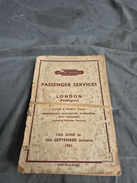 Lot 1873: BRITISH RAILWAYS PASSENGER SERVICES TIMETABLE – LONDON ...