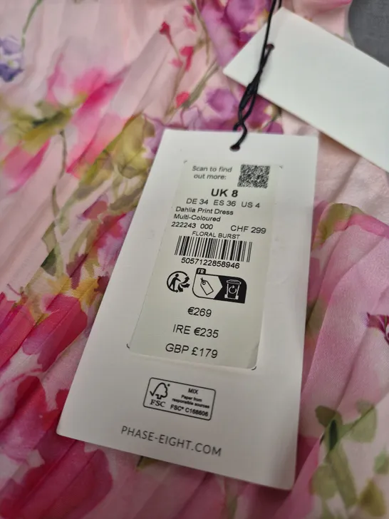 Lot 2285: PHASE EIGHT DAHLIA PRINT DRESS - SIZE 8 - 5138327 | Simon ...