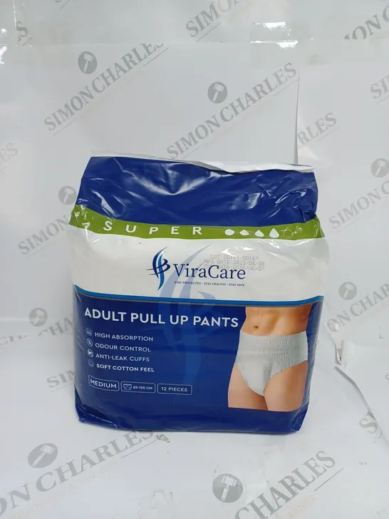 Lot 4060: SEALED VIRACARE ADULT PULL UP PANTS 65CM-135CM - PACK OF 12 ...