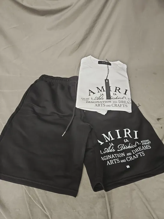 Lot 2954: AMIRI TEE & SHORTS SET IN BLACK/WHITE SIZE M - 5241308 ...