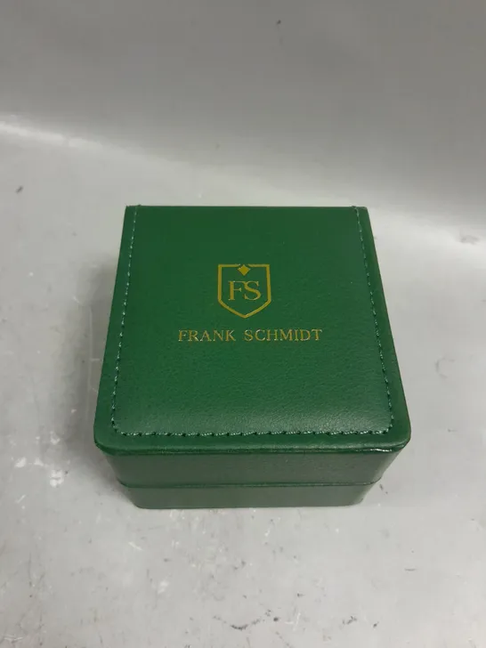 Lot 1774: BOXED FRANK SCHMIDT WATCH MULTIFUNCTION BLACK DIAL WITH BLACK ...