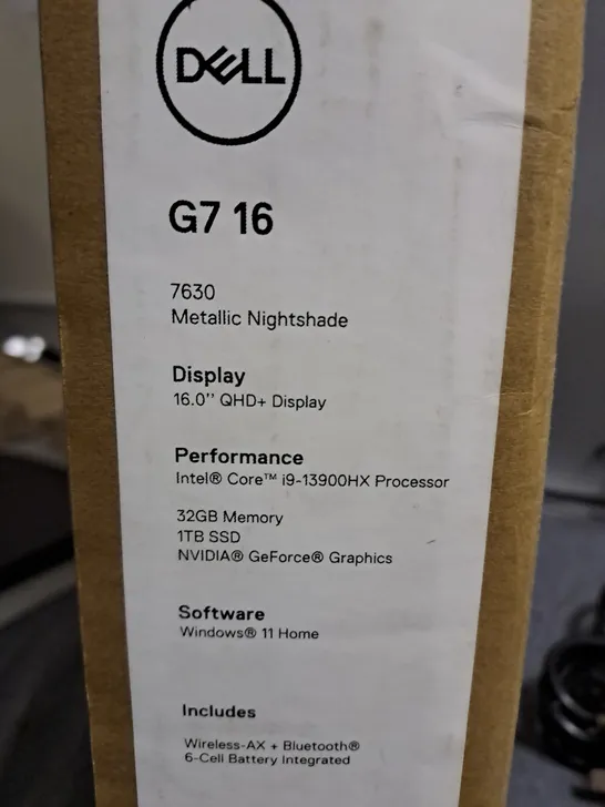 Lot 4055: DELL G7 16 INTEL CORE 19-13900 HX GEFORCE GRAPHICS 32GB RAM ...
