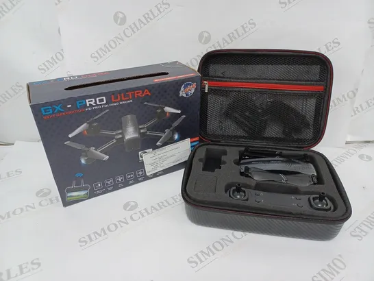 Lot 2060: BOXED RDM GX-PRO ULTRA NEXT GENERATION HD PRO FOLDING DRONE ...