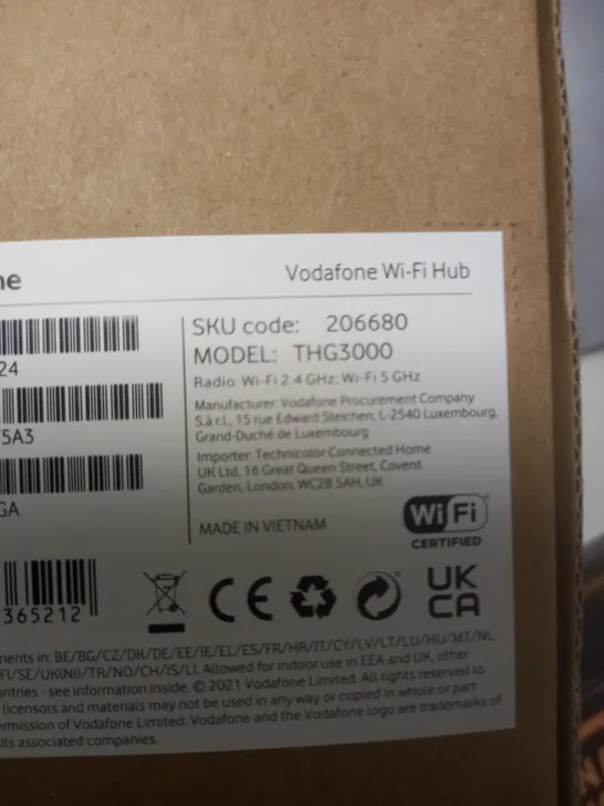 Lot 386: BOXED VODFAONE WI-FI HUB THG3000 - 4971326 | Simon Charles ...