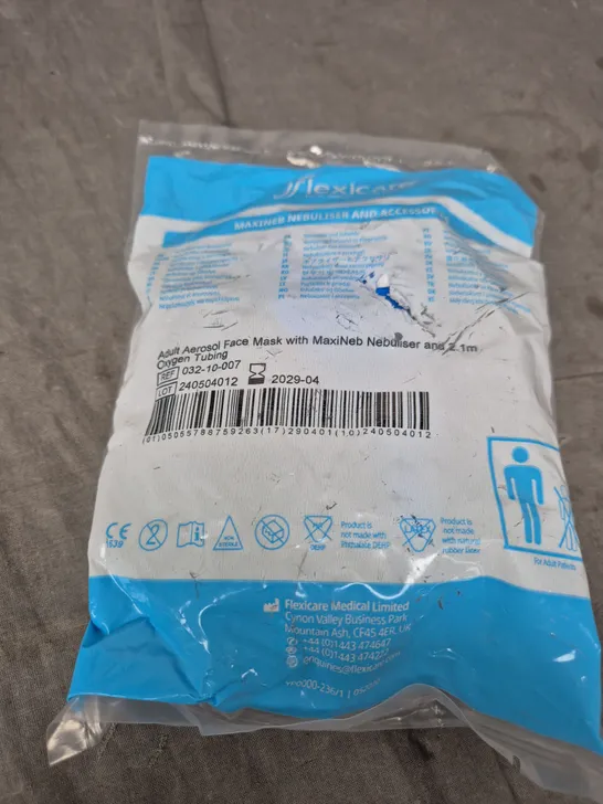Lot 4029: FLEXICARE MAXINEB NEBULISER KIT WITH ADULT AEROSOL FACE MASK ...