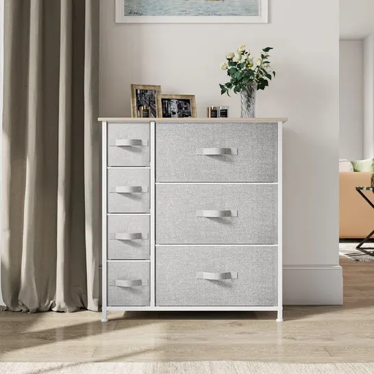 Lot 827: BOXED BOSMAT 7 DRAWER 63.5CM W DOUBLE DRESSER (1 BOX ...