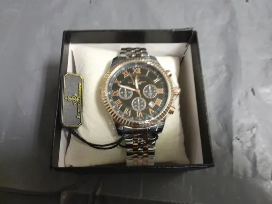 Lot 9501: SAMUEL JOSEPH BLACK DIAL GENTS WATCH WITH METAL STRAP ...