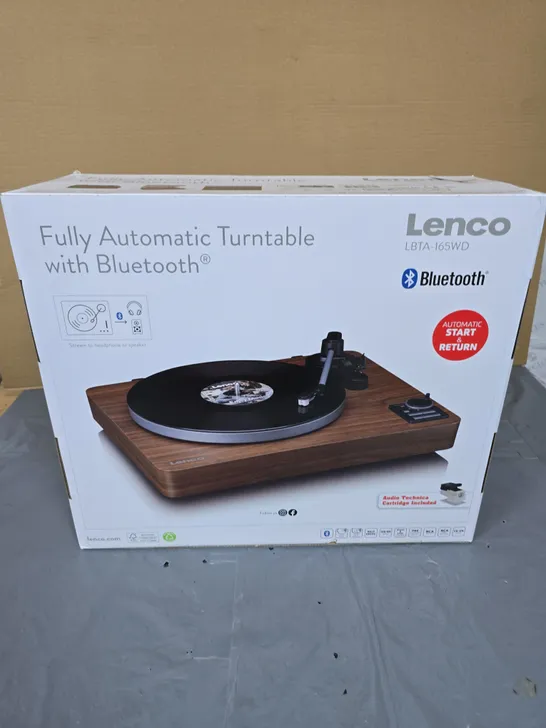 Lot 188: LENCO FULLY AUTOMATIC TURNTABLE WITH BLUETOOTH – LBTA-165WD ...