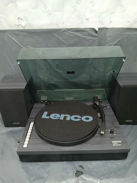Lot 3753: LENCO LS-300 BLUETOOTH TURNTABLE & SPEAKERS IN BLACK ...