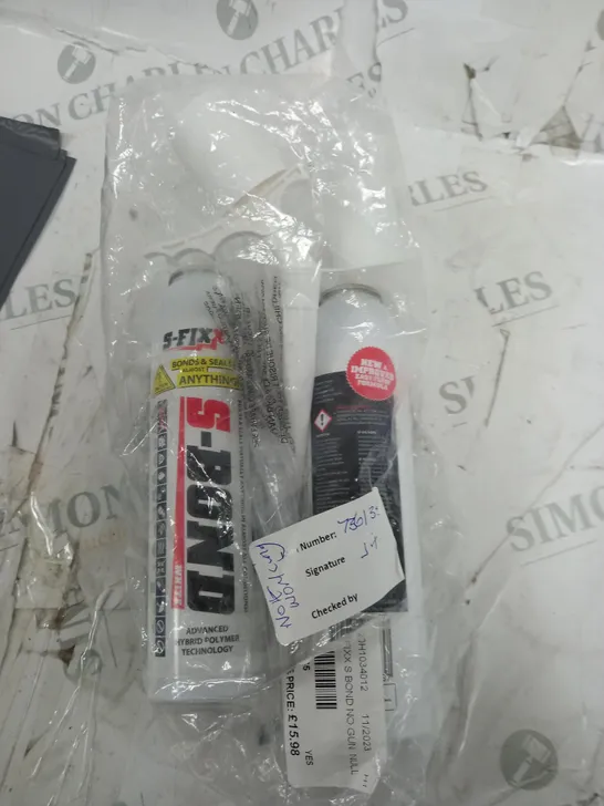 Lot 5268: 2 SFIXX S BOND SFIXX NO GUN 3-IN -1 SEALANT ADHESIVE AND ...