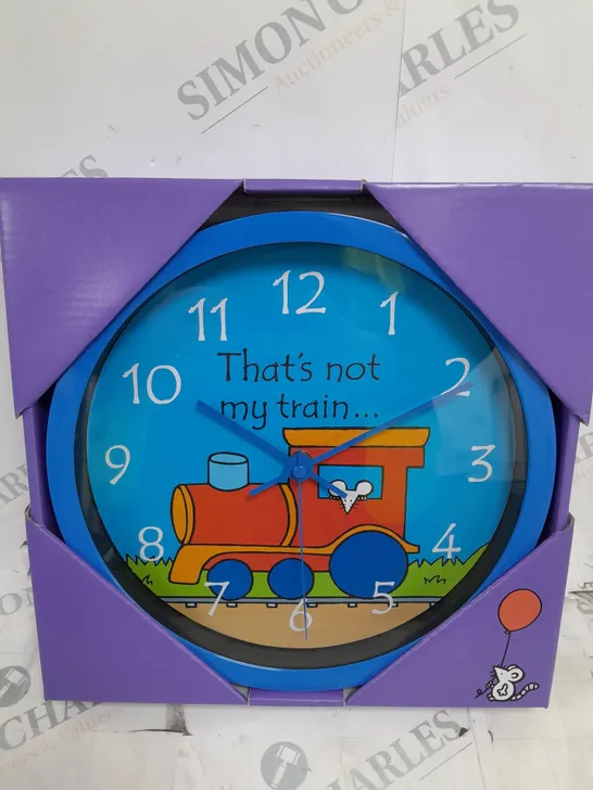 Lot 7526: THATS NOT MY TRAIN BLUE CHILDRENS WALL CLOCK - 4637809 ...