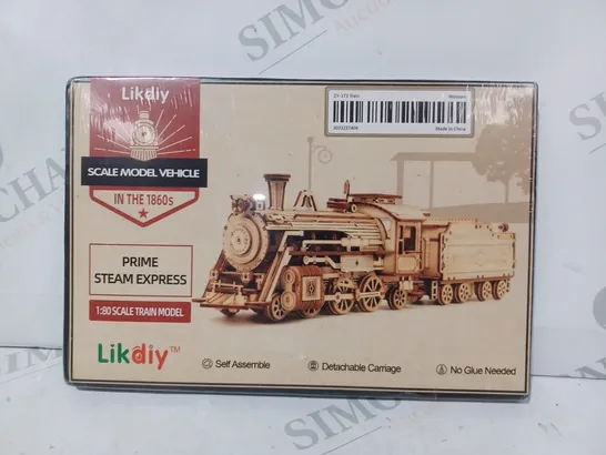 Lot 5071: BOXED LIKDIY 1:80 SCALE PRIME STEAM EXPRESS TRAIN MODEL ...
