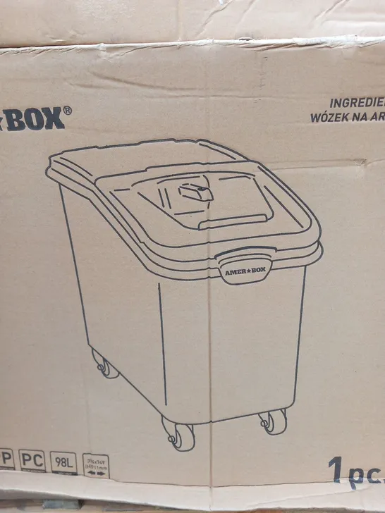Lot 2133: BOXED AMER BOX INGREDIENT BIN TROLLEY 98L - 4088161 | Simon ...