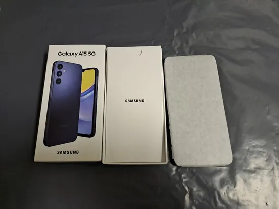 Lot 2404: BOXED SAMSUNG GALAXY A15 5G 4GB 128GB IN BLUE BLACK - SM-A156 ...