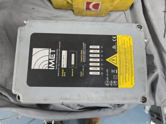 Lot 499: IMET remote control handset for plant equipment – yellow with ...