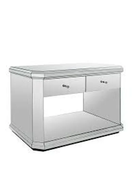 Lot 582: BOXED PLINTH MIRRORED CONSOLE TABLE (1 BOX) RRP £299.99 ...