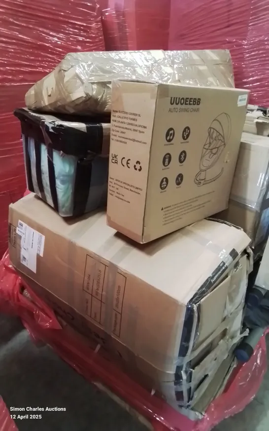 Lot 507: PALLET CONTAINING VARIOUS ASSORTED BOXED HOUSEHOLD ITEMS TO INCLUDE: BOXED MATTRESS ...