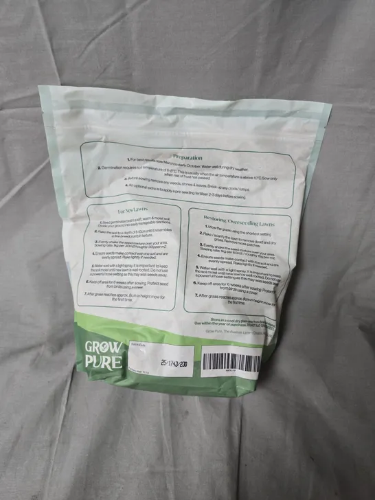 Lot 272: GROW PURE GRASS SEED – PREMIUM & FAST GROWING LAWN SEED ...