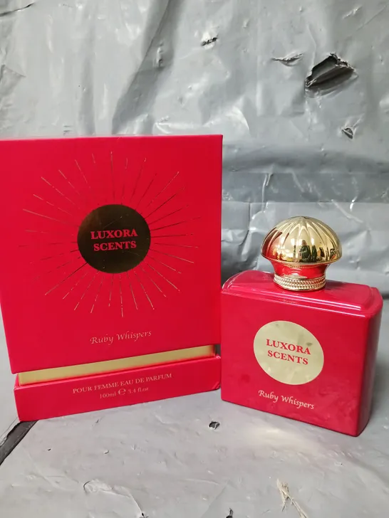 Lot 1570: BOXED LUXORA SCENTS RUBY WHISPERS POUR FEMME EAU DE TOILETTE ...