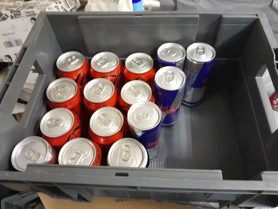 Lot 9356: APPROXIMATELY 20 ASSORTED SOFT DRINKS CANS TO INCLUDE RED ...