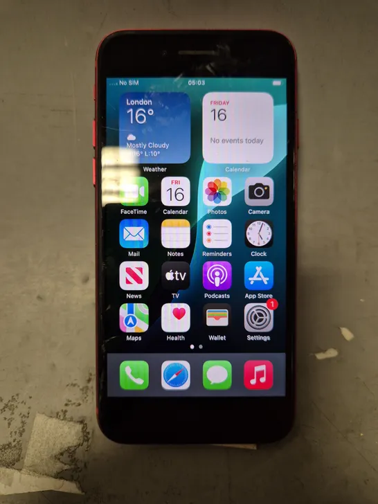 Lot 4566: APPLE IPHONE SE RED - 5176154 | Simon Charles Auctioneers