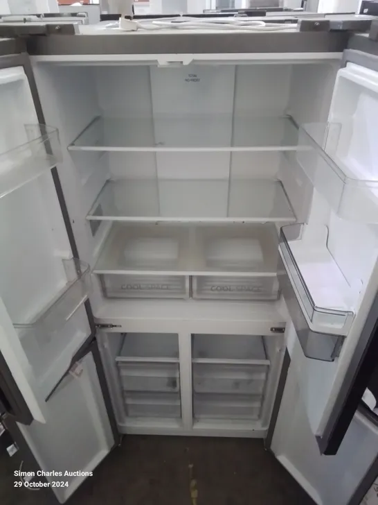 Lot 329: HOOVER 4 DOOR AMERICAN STYLE FRIDGE FREEZER WITH WATER ...