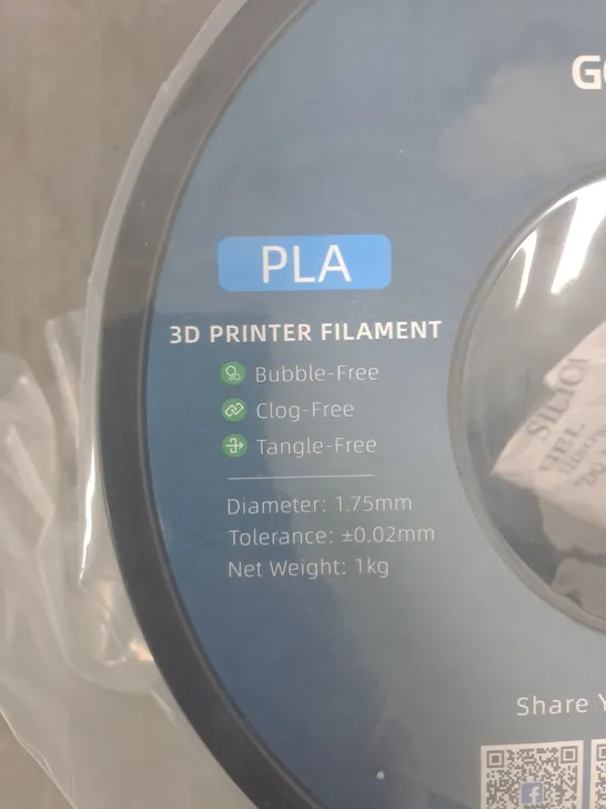 Lot 3095: GEEETECH PLA 3D PRINTER FILAMENT – 1KG SPOOL - 5350936 | Simon Charles Auctioneers