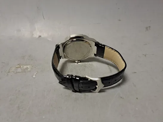 Lot 7301: FRANK SCHMIDT WATCH – TEXTURED DIAL WITH DATE – LEATHER STRAP ...