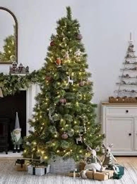 Lot 219: BOXED 7FT PRE LIT MIRABELLE CASHMERE TIPS CHRISTMAS TREE RRP £ ...
