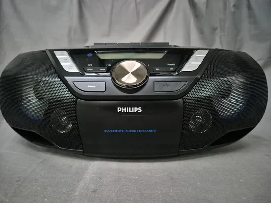 Lot 4528: BOXED PHILIPS 12W BLUETOOTH CD SOUND MACHINE IN BLACK ...