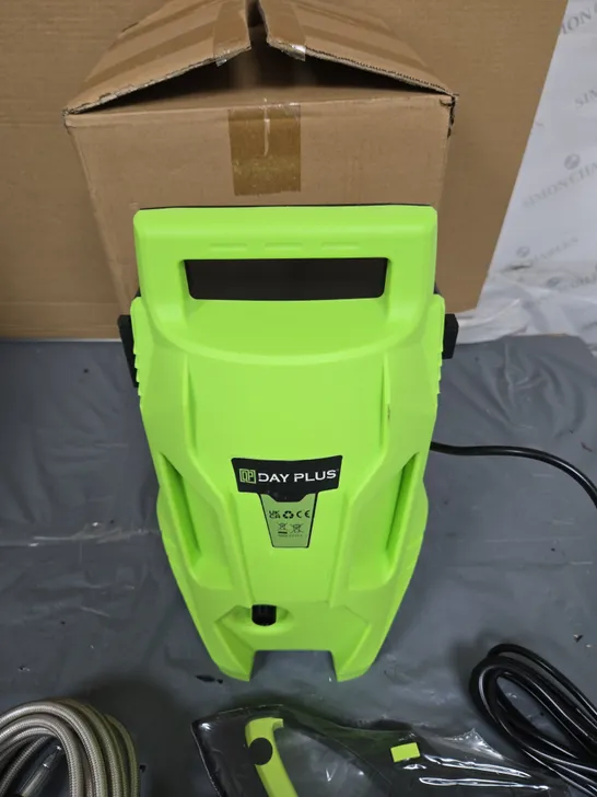 Lot 3512: DAY PLUS ELECTRIC PRESSURE WASHER – NEON GREEN WITH HOSE ...