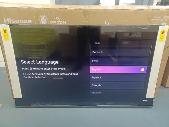 Lot 9761: HISENSE QLED E7 SERIES 58" SMART TV - COLLECTION ONLY ...
