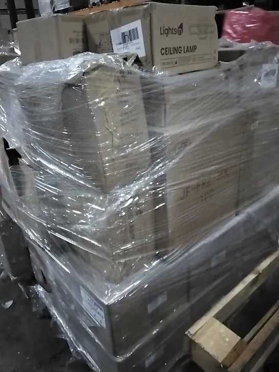 Lot 1: PALLET OF HOUSEHOLD ITEMS TO INCLUDE CEILING LAMPS, FLEXIBLE ...